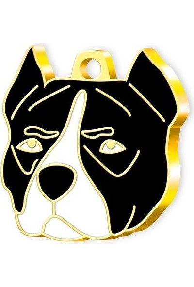 Altın Pati Altın Kaplama Pitbull Köpek Künyesi (Siyah) Altın Pati Altın Kaplama Pitbull Köpek Künyesi (Siyah)