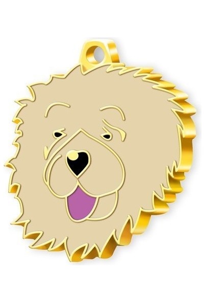 Altın Pati Altın Kaplama Çin Aslanı Köpek Künyesi (Krem) Altın Pati Altın Kaplama Çin Aslanı Köpek Künyesi (Krem)