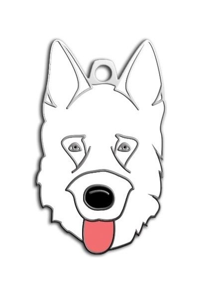 Altın Pati Alman Kurdu Köpek Künyesi (Beyaz)