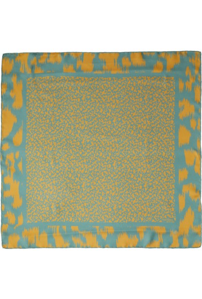 Network Sarı Mavi Desenli Şal