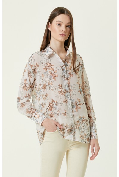 Network Basic Fit Mavi Gri Gömlek