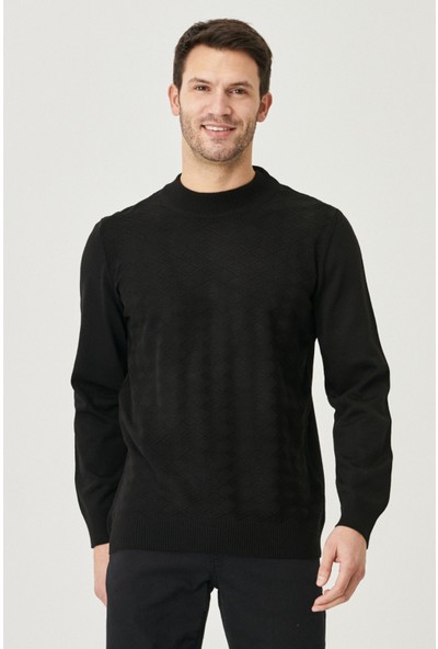 Altınyıldız Classıcs Erkek Siyah Standart Fit Yarım Balıkçı Yaka Triko Kazak Altınyıldız Classıcs Erkek Siyah Standart Fit Yarım Balıkçı Yaka Triko Kazak