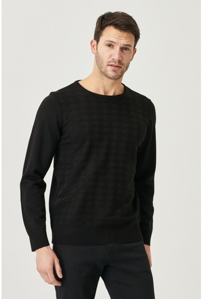 Altınyıldız Classıcs Erkek Siyah Standart Fit Bisiklet Yaka Düz Triko Kazak Altınyıldız Classıcs Erkek Siyah Standart Fit Bisiklet Yaka Düz Triko Kazak