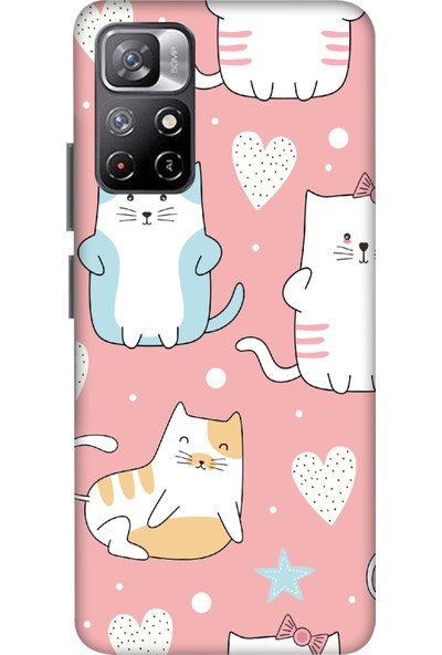 Zipax Xiaomi Redmi Note 11 Pro Kılıf Pisicikler Desenli Hd Baskılıf Silikon Kılıf - Pisicikler