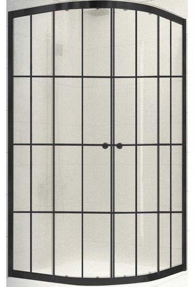 Durul Duşakabin 100X100 Oval Siyah Komple Buzlu Karolaj Cam Durul Duşakabin 100X100 Oval Siyah Komple Buzlu Karolaj Cam