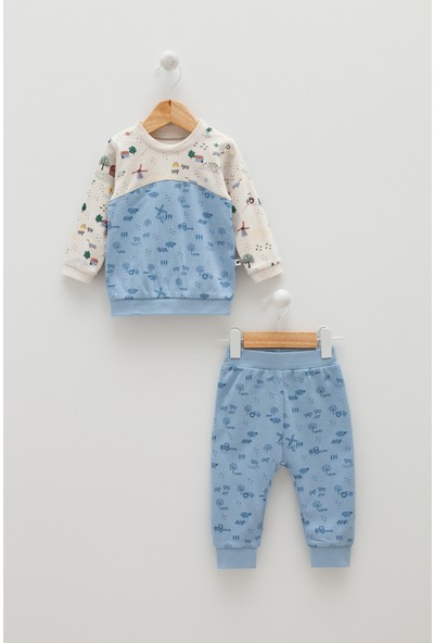 Caramell Baby Farmer Çiftlik Temalı Bej Pijama Takımı Caramell Baby Farmer Çiftlik Temalı Bej Pijama Takımı