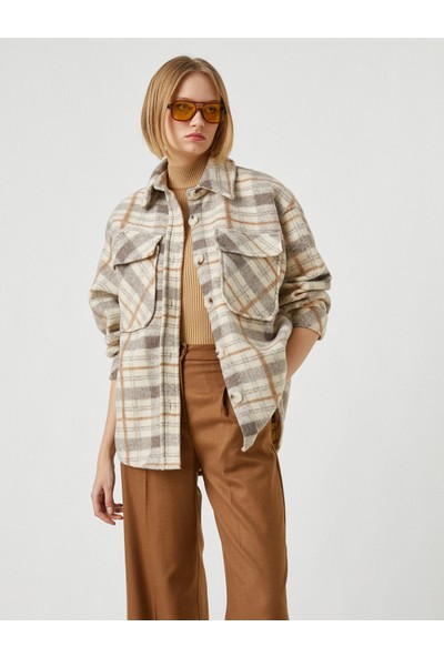 Koton Kareli Cepli Düğmeli Mont