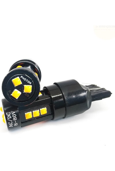 Photon Turuncu T20 WY21/5W 1016 Çift Duy Dipsiz LED 2'li Photon Turuncu T20 WY21/5W 1016 Çift Duy Dipsiz LED 2'li