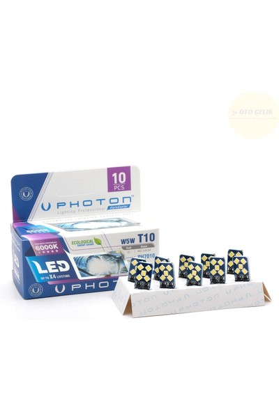 Photon W5W T10 Dipsiz LED Tavan/park/plaka Ampulü (1 Adet) Photon W5W T10 Dipsiz LED Tavan/park/plaka Ampulü (1 Adet)