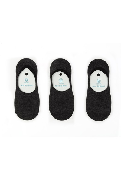 Madame Coco Erkek 3'lü Babet Çorap - Antrasit