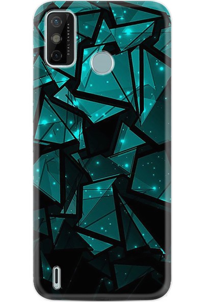 Kılıfland Tecno Spark 6 Go Kılıf Resimli Desenli Baskılı Silikon Kılıf Baloons And Moon 1348