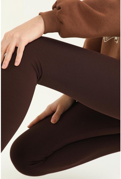 Hakke Fitilli Yüksek Bel Tayt