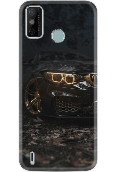 Kılıfland Tecno Spark 6 Go Kılıf Silikon Desen Özel Seri Black Car 1768