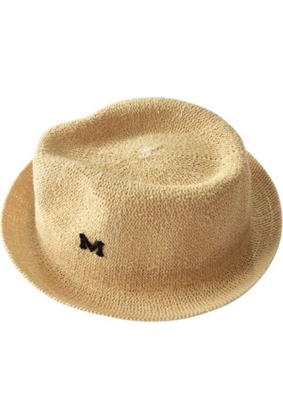 Charge M Nakışlı Hasır Çocuk Şapka