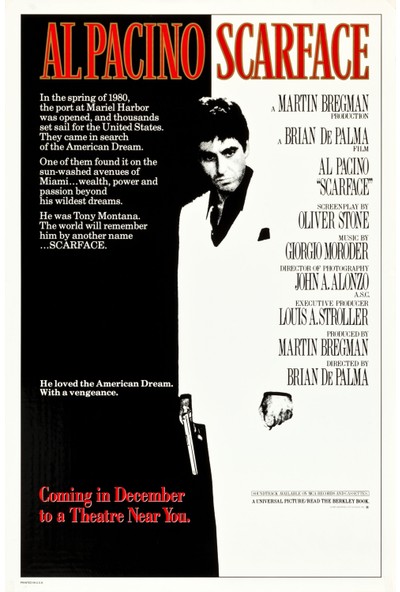 Aktüel Scarface (1983) 50 cm x 70 cm Afiş – Poster Blackworm