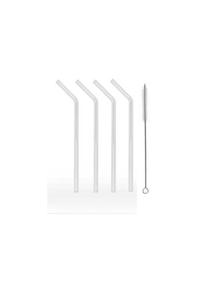 Cen Cam 4'lü Kıvrık Cam Pipet ve Fırçası Cen Cam 4'lü Kıvrık Cam Pipet ve Fırçası