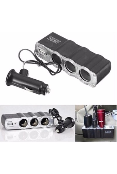 Eraks Araba Araç Oto Çakmak Çoklayıcı Çoğaltıcı Soketi USB Çakmaklık Eraks Araba Araç Oto Çakmak Çoklayıcı Çoğaltıcı Soketi USB Çakmaklık