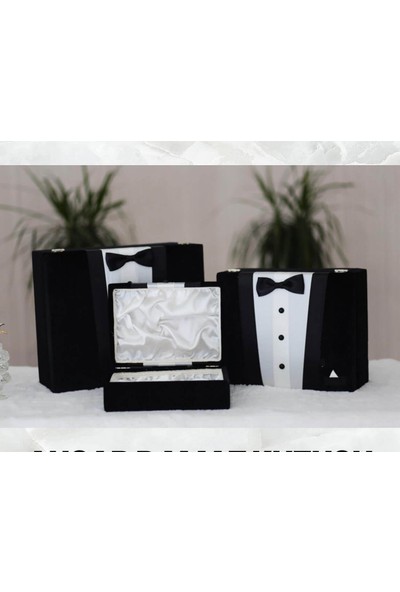 Ceyyiz Ahşap 3lü Damat Çeyiz Sandık Kozmetik Kutusu Hediyeli Ceyyiz Ahşap 3lü Damat Çeyiz Sandık Kozmetik Kutusu Hediyeli