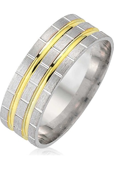 Gumush Rodyumlu Gümüş Alyans