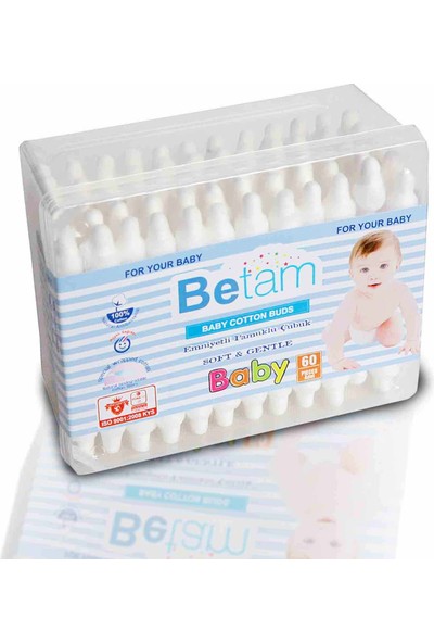 Betam Emniyetli Bebek Kulak Çubuğu 60'lı Betam Emniyetli Bebek Kulak Çubuğu 60'lı