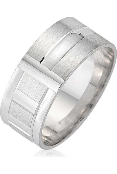 Gumush Rodyumlu Gümüş Alyans