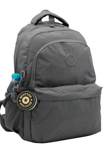 Bevitton Su Geçirmez Kumaş Moden Gri Unisex Kadın Sırt Çantası 2200