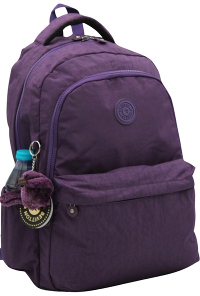 Bevitton Su Geçirmez Kumaş Moden Mor Unisex Kadın Sırt Çantası 2200