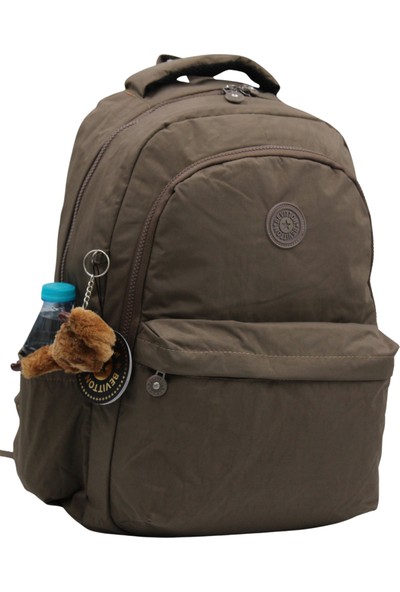 Bevitton Su Geçirmez Kumaş Moden Unisex Kadın Vizon Okul Sırt Çantası 2200