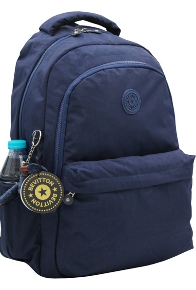 Bevitton Su Geçirmez Kumaş Moden Lacivert Unisex Kadın Okul Sırt Çantası 2200
