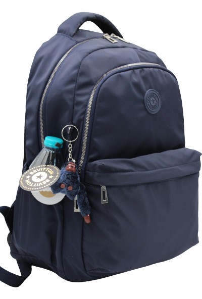 Bevitton Suya Dayanıklı Özel Diagonel Kumaş Lacivert Okul Sırt Çantası