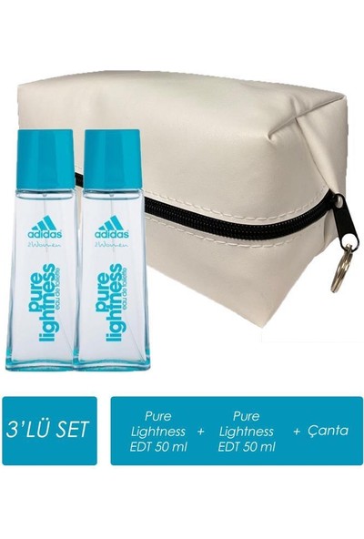 Adidas Pure Lightness Edt 50 ml Kadın Parfüm Seti