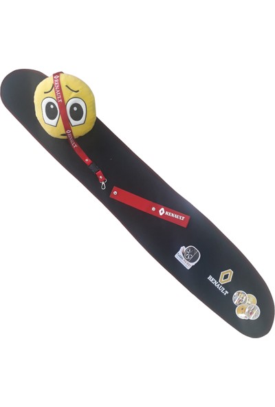 Tusba Market Renault 12 / Toros Nakışlı Göğüs Torpido Halısı / Emoji Oto Boyun Yastığı + Aksesuar