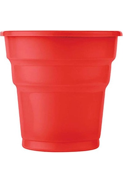 Roll-Up Bardak Plastik Renkli 25'li Kırmızı Roll-Up Bardak Plastik Renkli 25'li Kırmızı