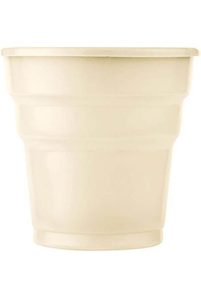 Roll-Up Bardak Plastik Renkli 25'li Krem