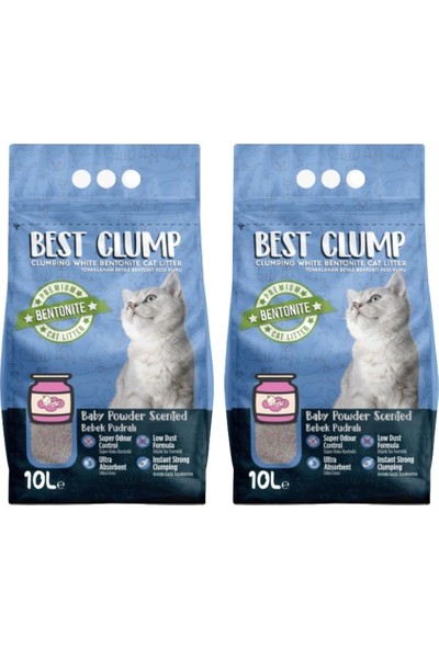 Best Clump-Baby Powder 10 L Kedi Kumu (X2) Best Clump-Baby Powder 10 L Kedi Kumu (X2)
