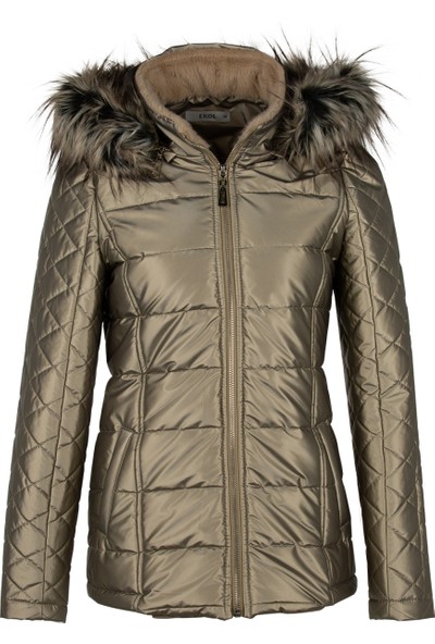 Ekol Kürk Kapüşonlu Kaban