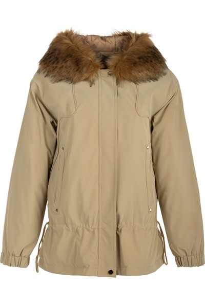 Ekol Kürk Kapüşonlu Kaban