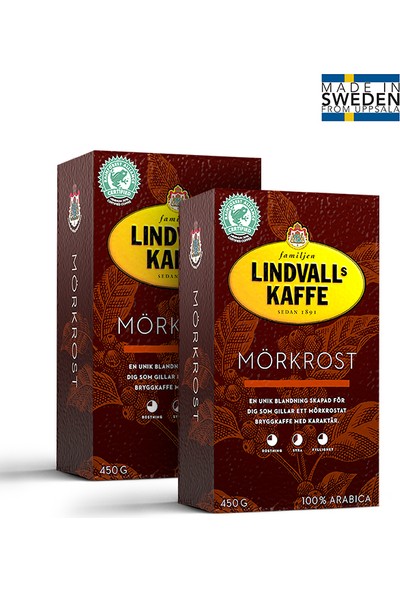 Lindvalls Kaffe 2'li Mörkrost Filtre Kahve 2x 450 gr Lindvalls Kaffe 2'li Mörkrost Filtre Kahve 2x 450 gr