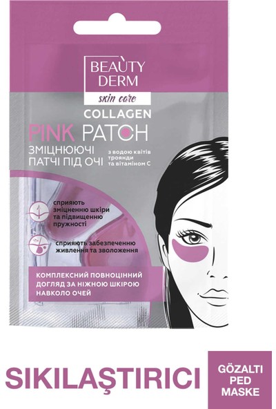 Beauty Derm Gül& C Vitamini Aydınlatıcı Göz Altı Kolojen Pedi
