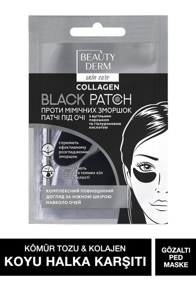 Beauty Derm Kömür Tozu& Kolojen Kırışıklık Karşıtı Göz Altı Pedi