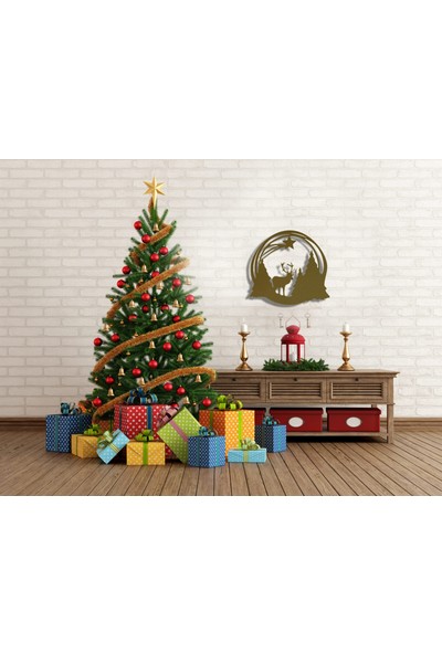 Concept Art Ren Geyiği Metal Duvar Tablosu