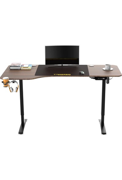 Twisted Minds T Şekilli Oyun Masası Elektrikli Yüksekliği Ayarlanabilir-Sol Mousepadli, Bardaklık ve Kulaklık Twisted Minds T Şekilli Oyun Masası Elektrikli Yüksekliği Ayarlanabilir-Sol Mousepadli, Bardaklık ve Kulaklık