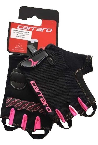 Carraro Kısa Parmak Eldiven CRO-004 Siyah/pembe