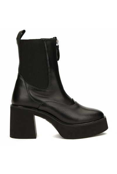 Divarese Black Siyah Kadın Deri Bot