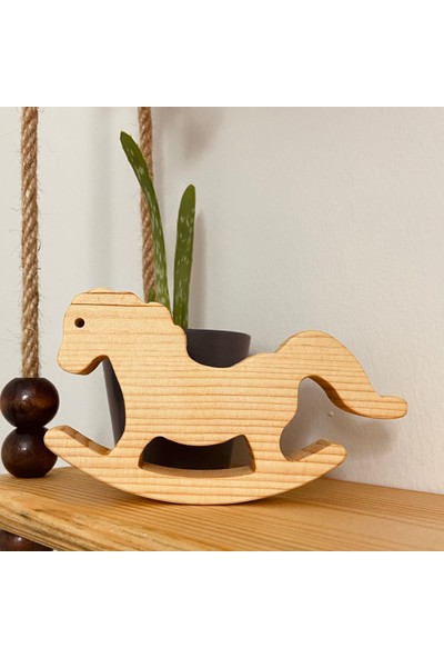 Nurkan Ahşap Oyuncak Ahşap Sallanan At Oyuncak