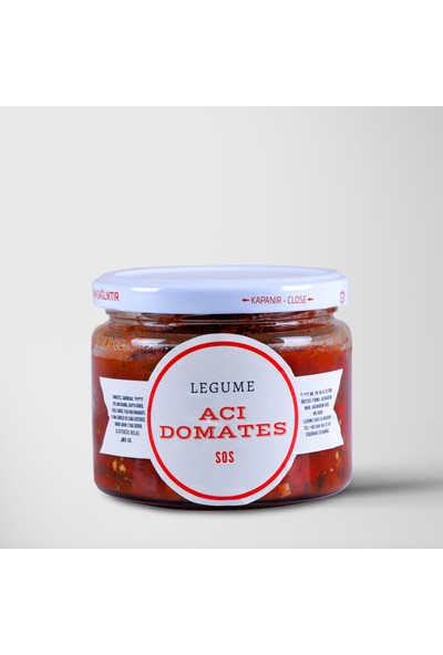 Legume Glutensiz Acı Domates Makarna Sosu 250GR. Legume Glutensiz Acı Domates Makarna Sosu 250GR.