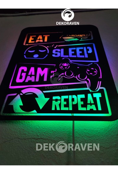 Dekoraven Eat Sleep Game Repeat Gamer Tablo Dekoraven Eat Sleep Game Repeat Gamer Tablo