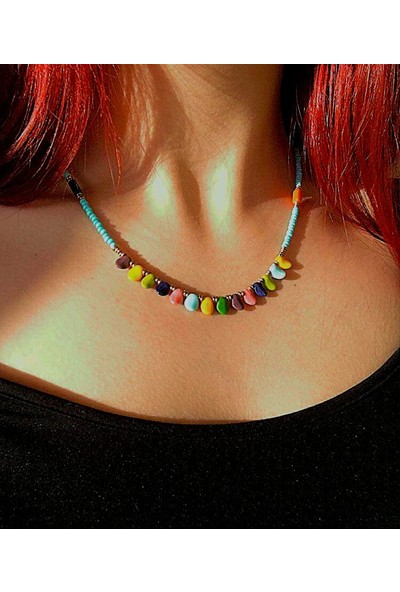 En Luna Takı Aksesuar Boncuk Doğal Taş Kolye