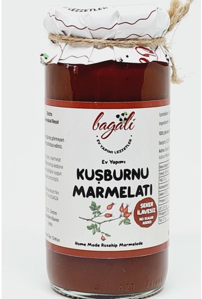 Bagali Şekersiz Kuşburnu Marmelatı 300 gr Bagali Şekersiz Kuşburnu Marmelatı 300 gr