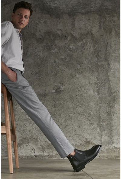 Ziya, Erkek Hakiki Deri Bot 113447 101 Siyah